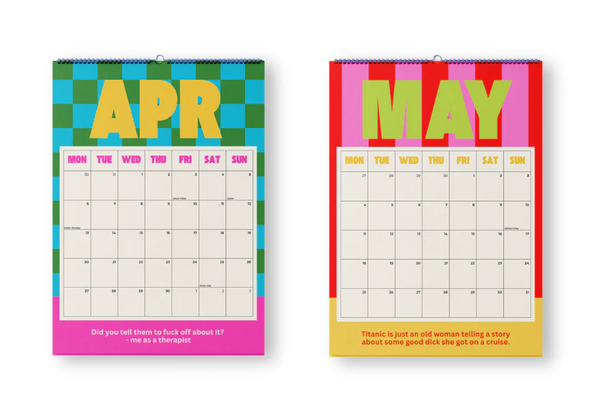 2026 BAD ON PAPER CALENDAR (SPIRAL) 30CM X 21CM